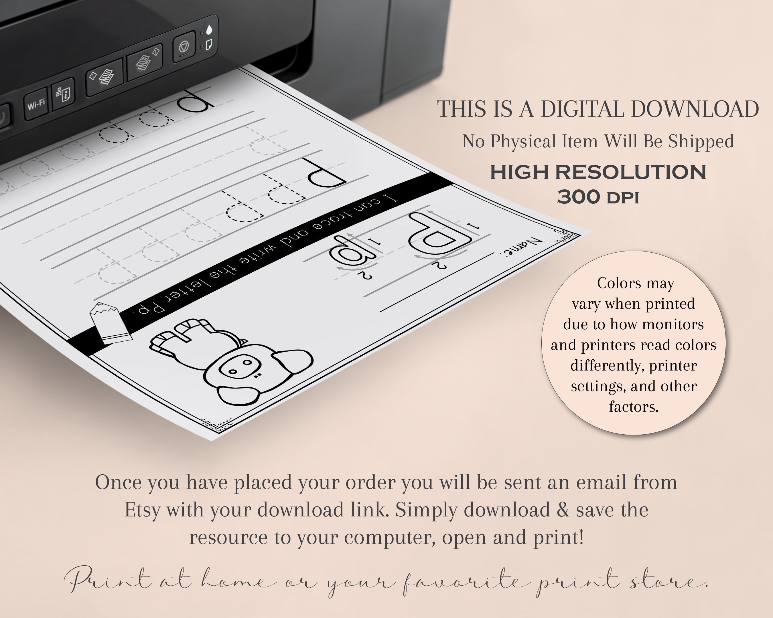 Alphabet Letter Tracing Preschool Printables Worksheet, ABC Handwriting ...
