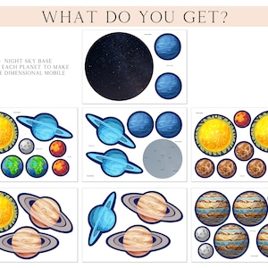 Printable DIY Solar System Planets Mobile, Toddler Space Planets ...