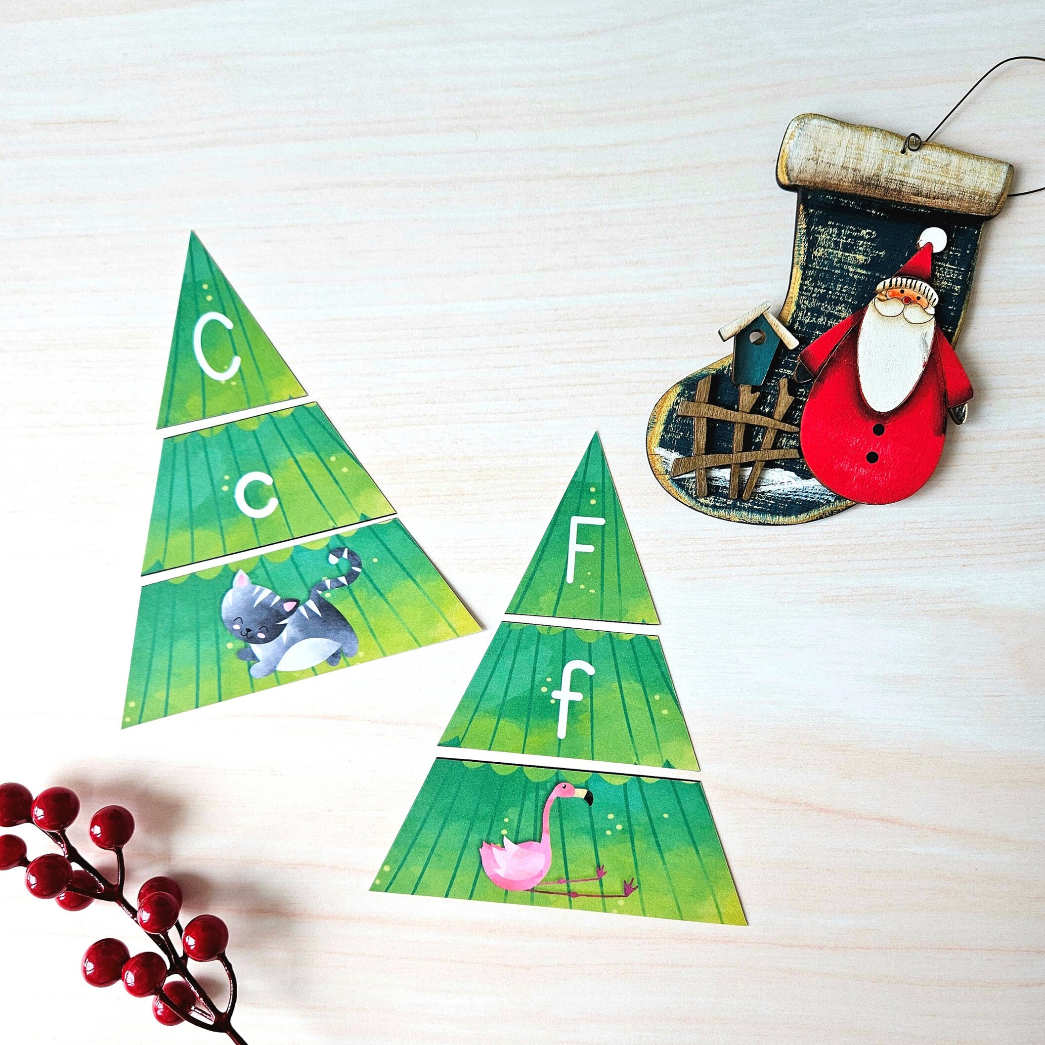 Christmas Tree Alphabet Matching Activity, Holiday Tree ABC, Toddler ...