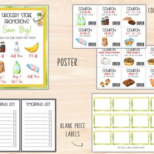 Grocery Shop Dramatic Play, Pretend Play Printable, Groceries Pretend ...