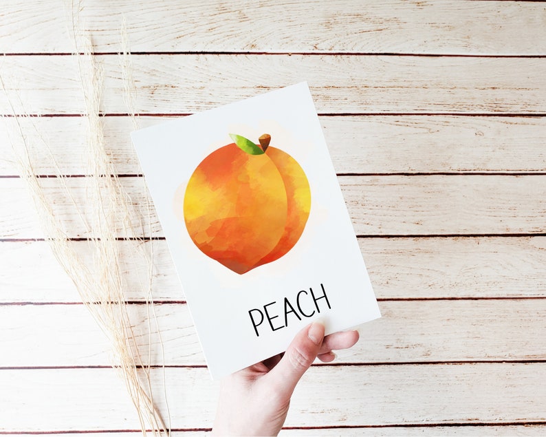 Fruit Flashcards Preschool Printables Montessori Cards - Etsy