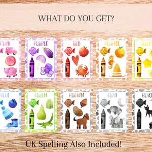 Watercolor Preschool Printables Colors Classroom Posters, Kindergarten ...