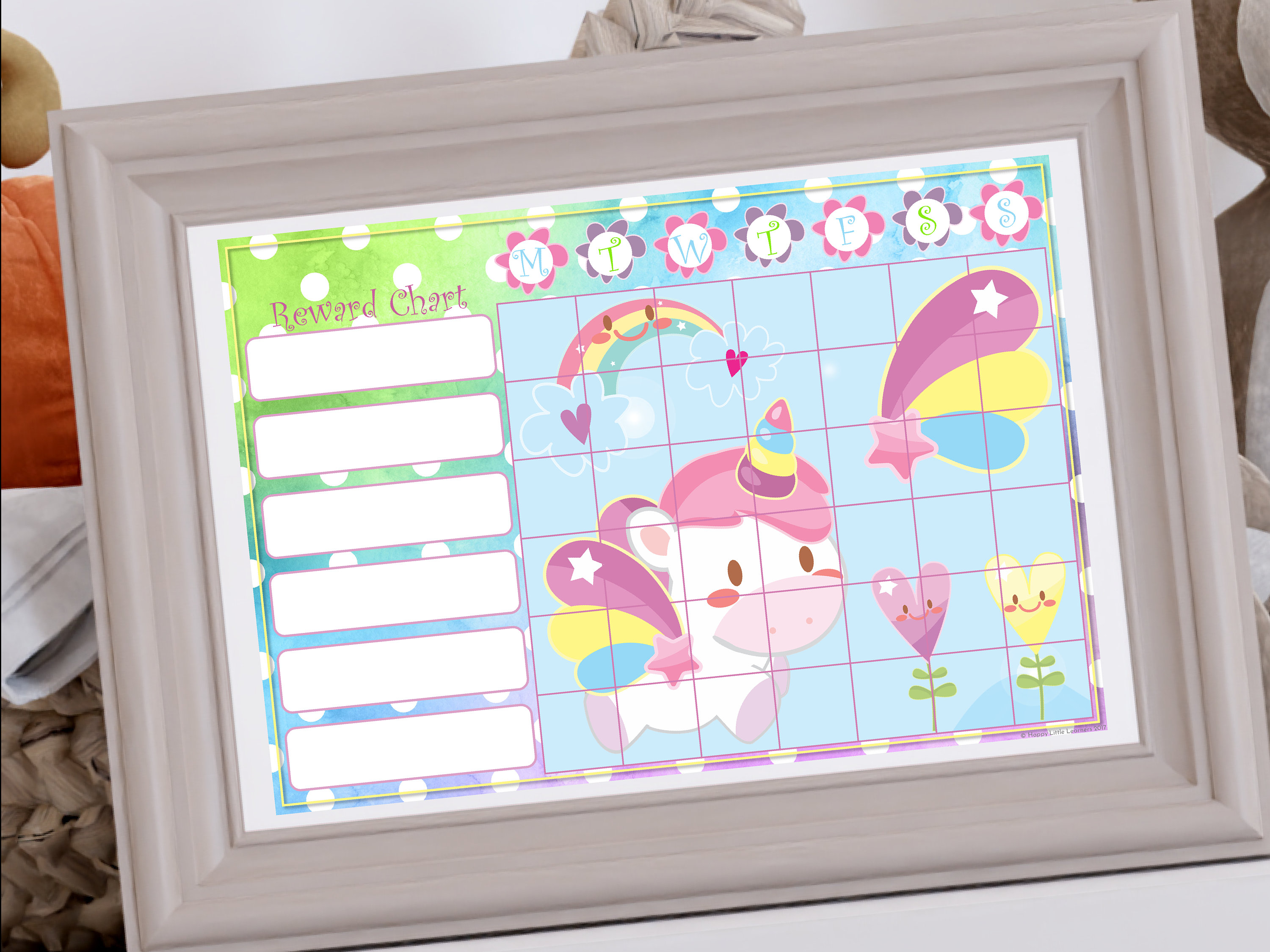 Unicorn Chore Chart | Toddler Reward Chart | Editable Printable ...