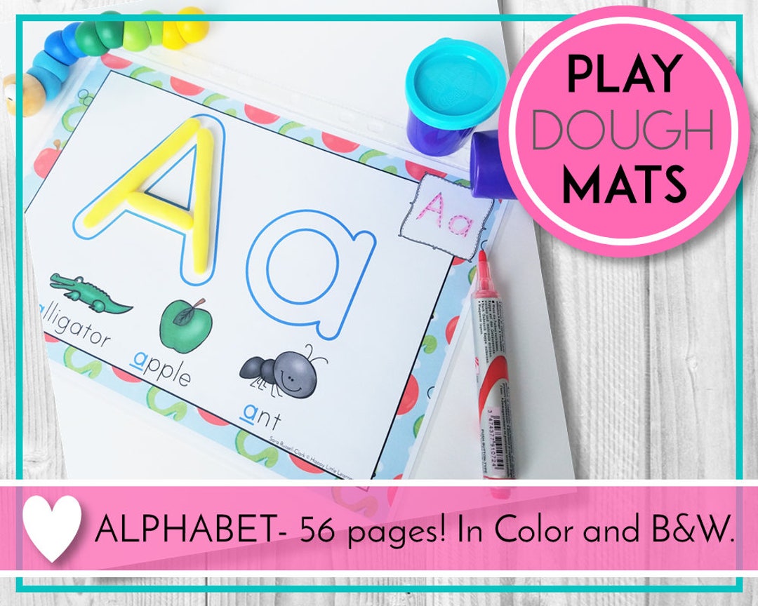 ABC Alphabet Play Doh Mats, ABC Printables, Preschool, Homeschool ...