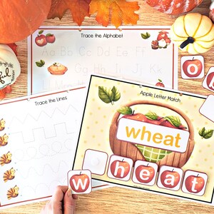 Thanksgiving Busy Book Printable, Toddler Homeschool Learning Binder ...