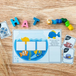 CVC Word Family Preschool Printables Phonics Mats, Kindergarten Kids ...