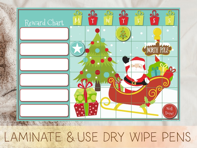 Winter Chore Chart Toddler Reward Chart Kids Routine - Etsy