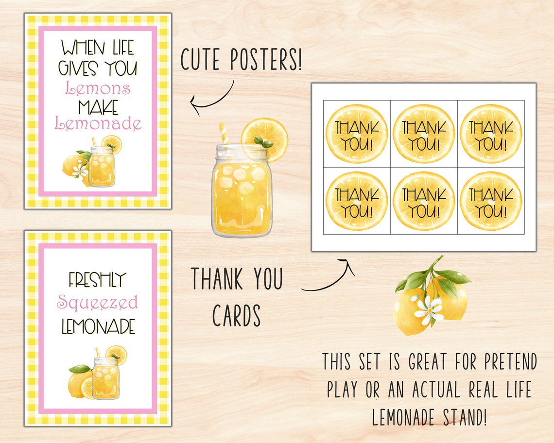 Lemonade Stand Dramatic Play Printable, Summer Pretend Play ...