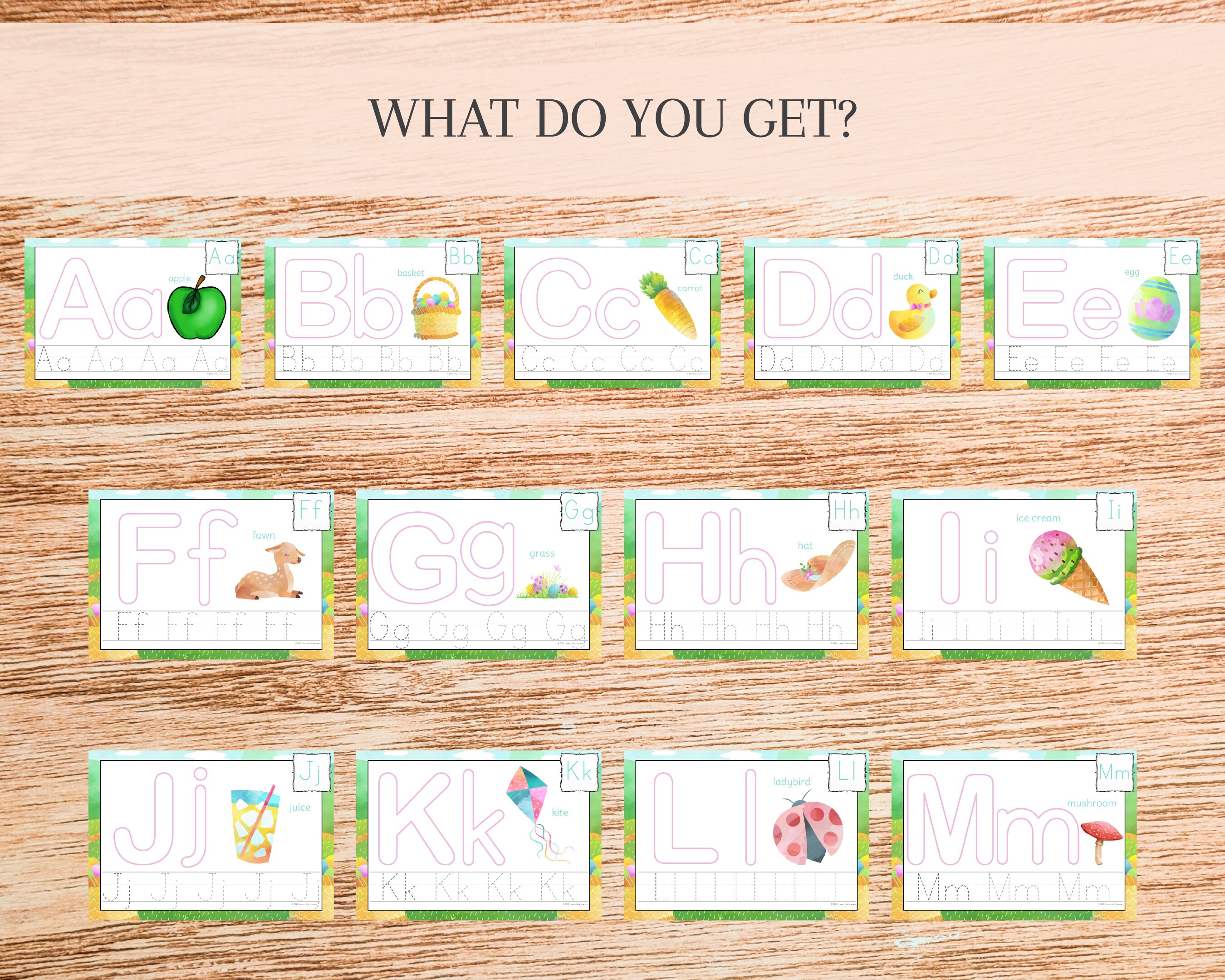 Easter Alphabet Preschool Printables Playdough Handwriting Practice ...