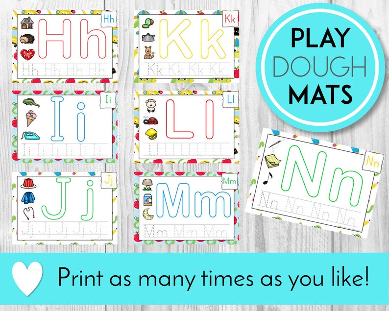 Alphabet ABC Play Doh Mats, Preschool Printable Writing Handwriting ...