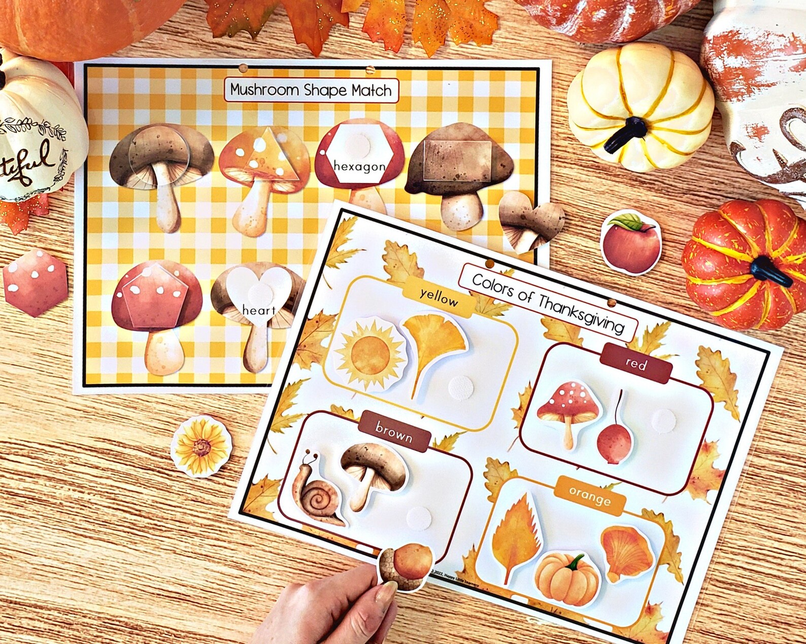 Thanksgiving Busy Book Printable, Toddler Homeschool Learning Binder ...