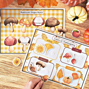 Thanksgiving Busy Book Printable, Toddler Homeschool Learning Binder ...