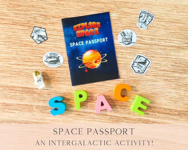 Solar System Astronaut Passport, Printable Toddler Space Planets ...