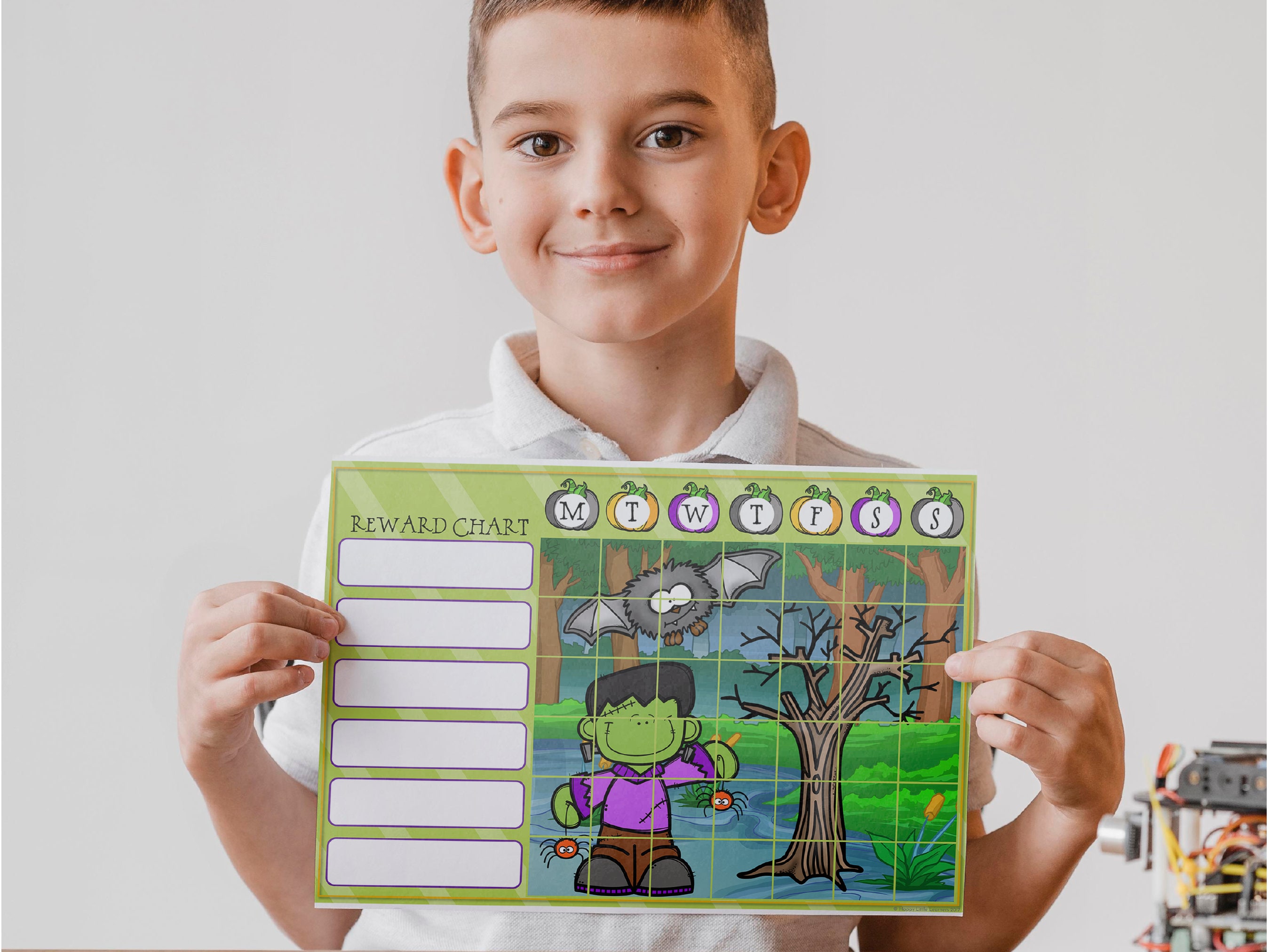 Monster Chore Chart Toddler Reward Chart Editable Printable Behavior ...