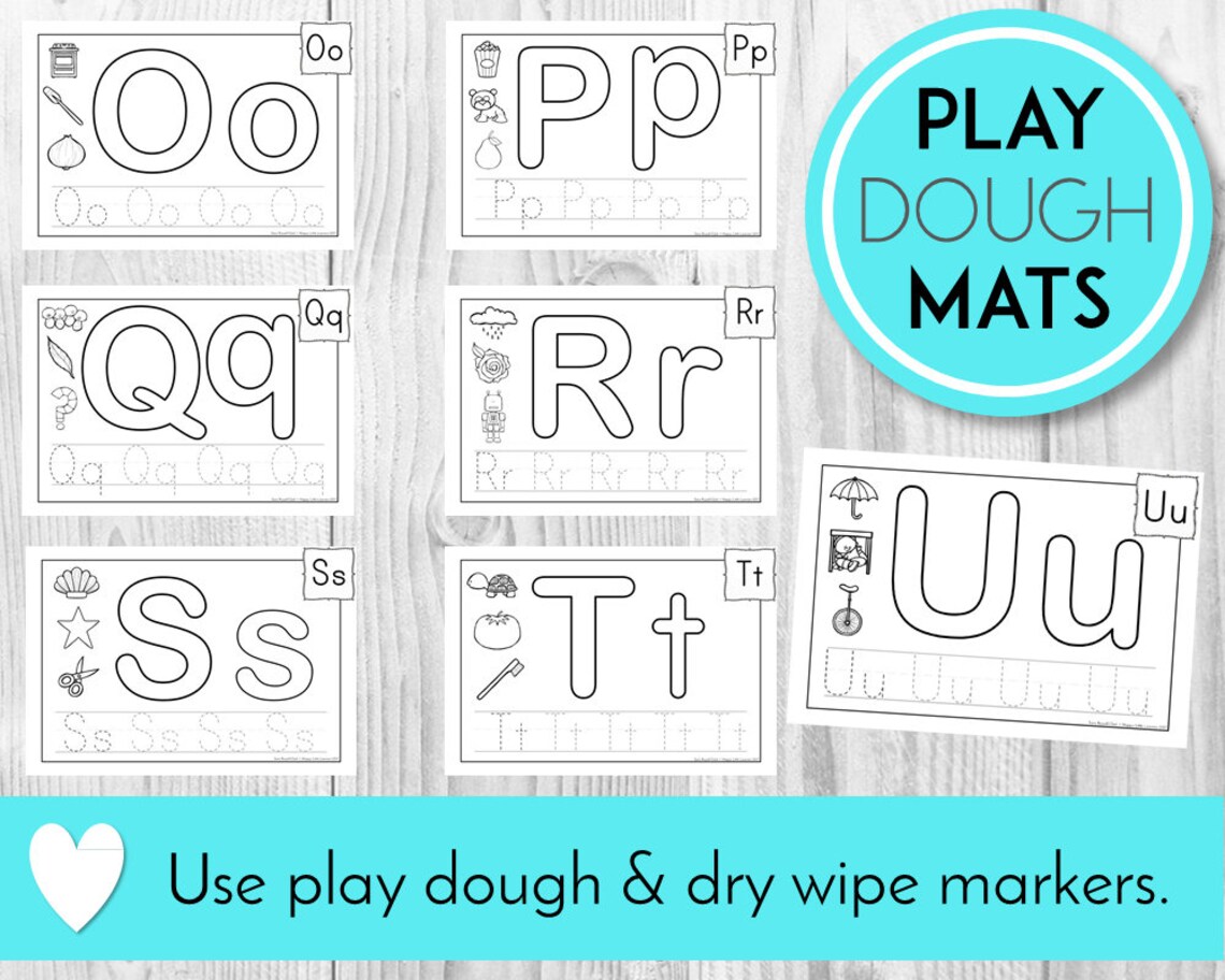 Alphabet ABC Play Doh Mats Preschool Printable Writing - Etsy
