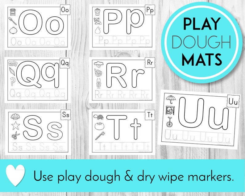 Alphabet ABC Play Doh Mats Preschool Printable Writing - Etsy