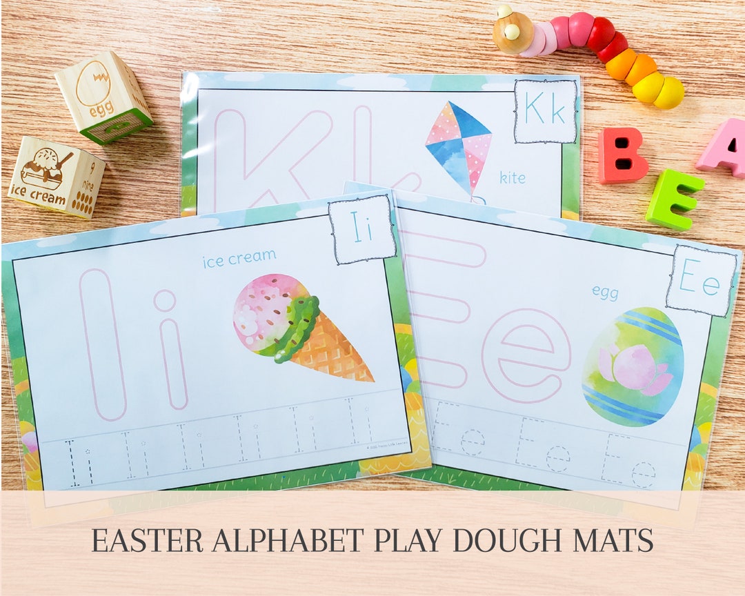 Easter Alphabet Preschool Printables Playdough Handwriting Practice ...