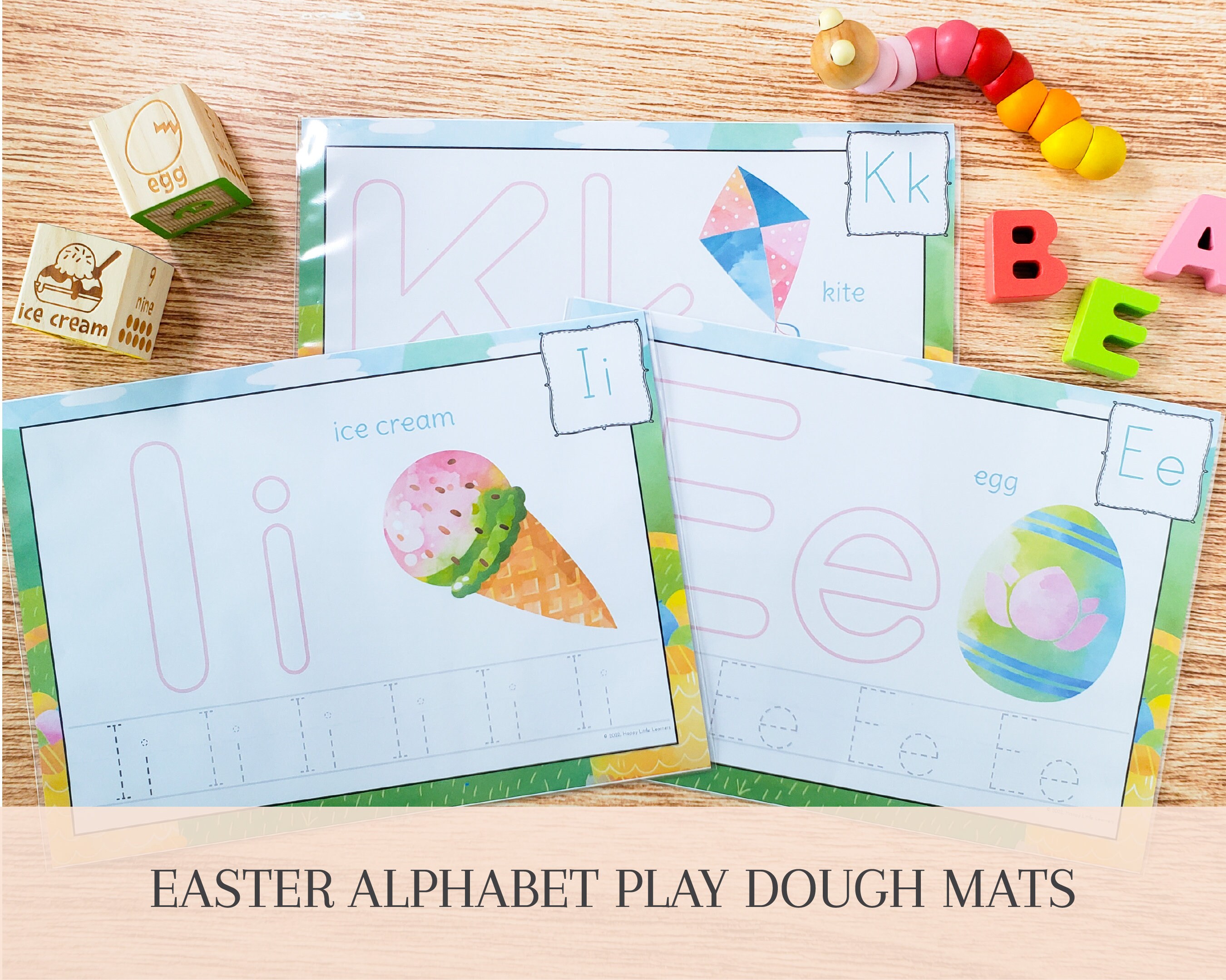 Easter Alphabet Preschool Printables Playdough Handwriting Practice ...