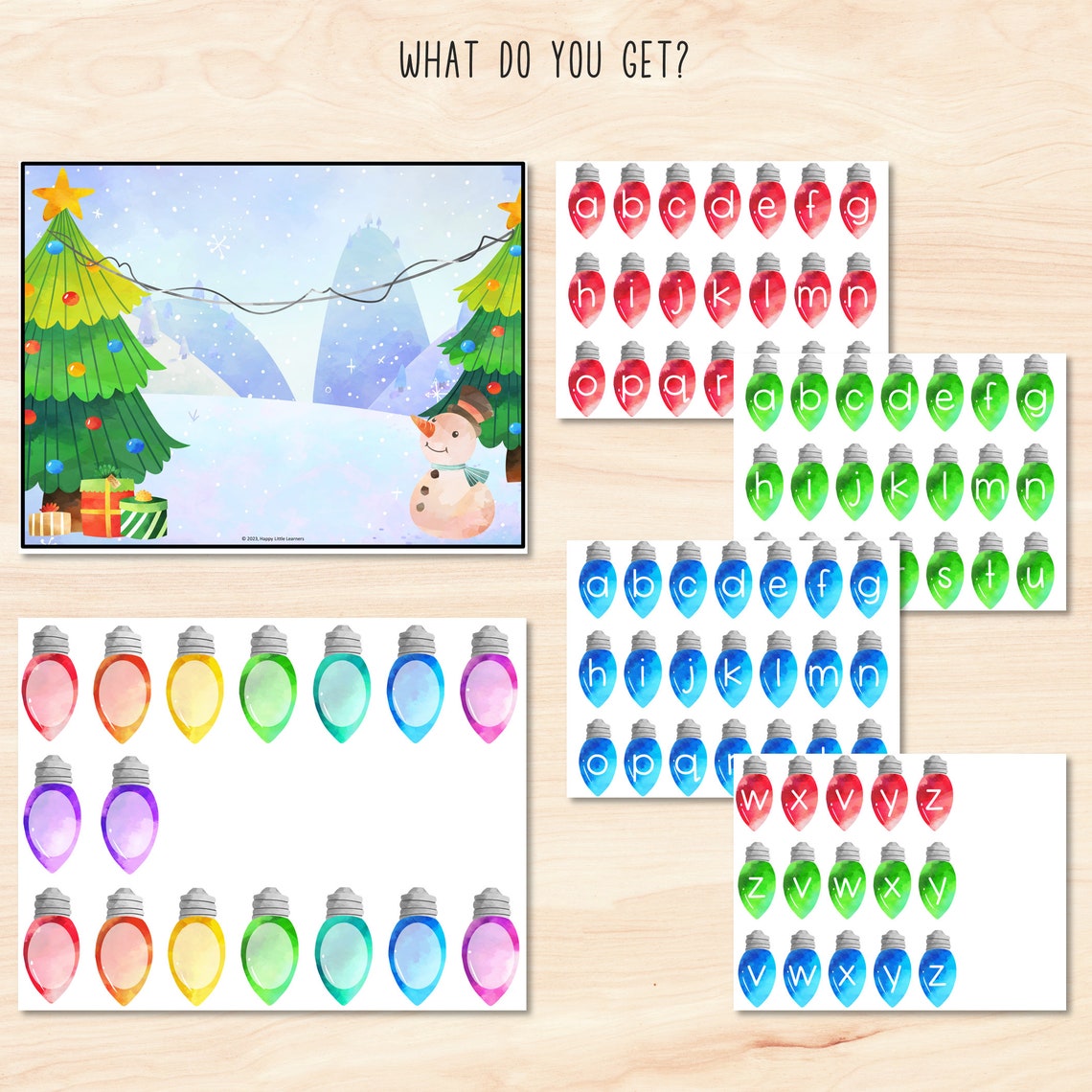 Christmas Lights Name Activity, Holiday Lights Name Craft, Toddler Name ...