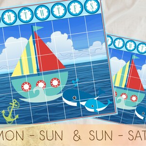 Sail Boat Chore Chart | Toddler Reward Chart | Editable Printable ...