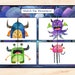 Halloween Matching Monsters Activity, Halloween Toddler Matching Game ...