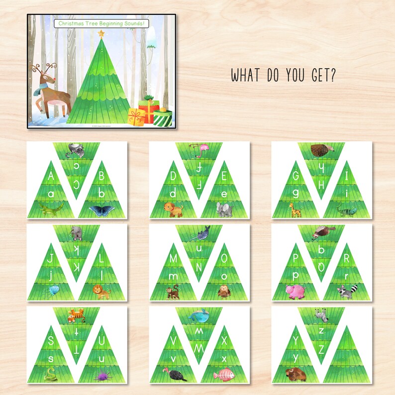 Christmas Tree Alphabet Matching Activity, Holiday Tree ABC, Toddler ...
