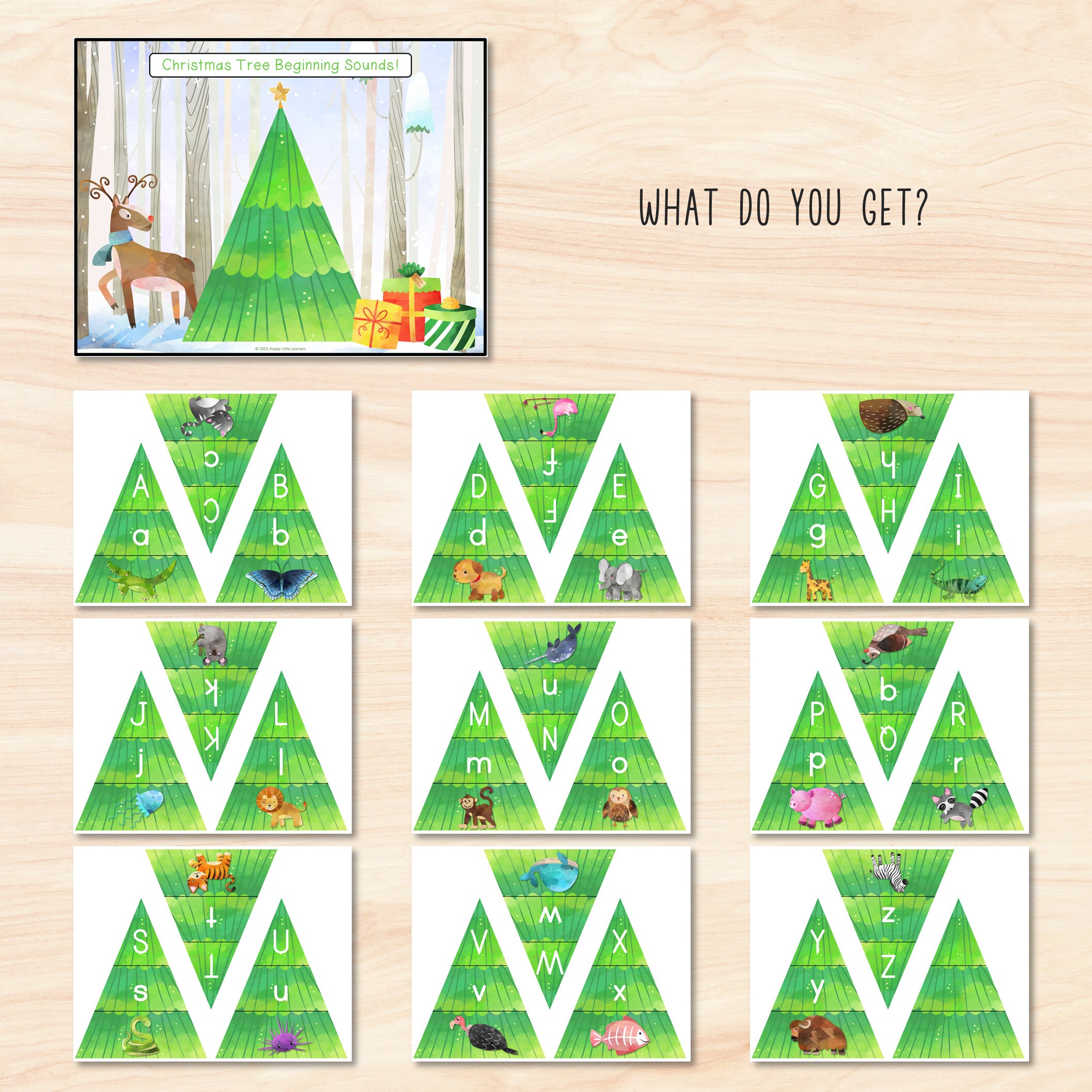 Christmas Tree Alphabet Matching Activity, Holiday Tree ABC, Toddler ...