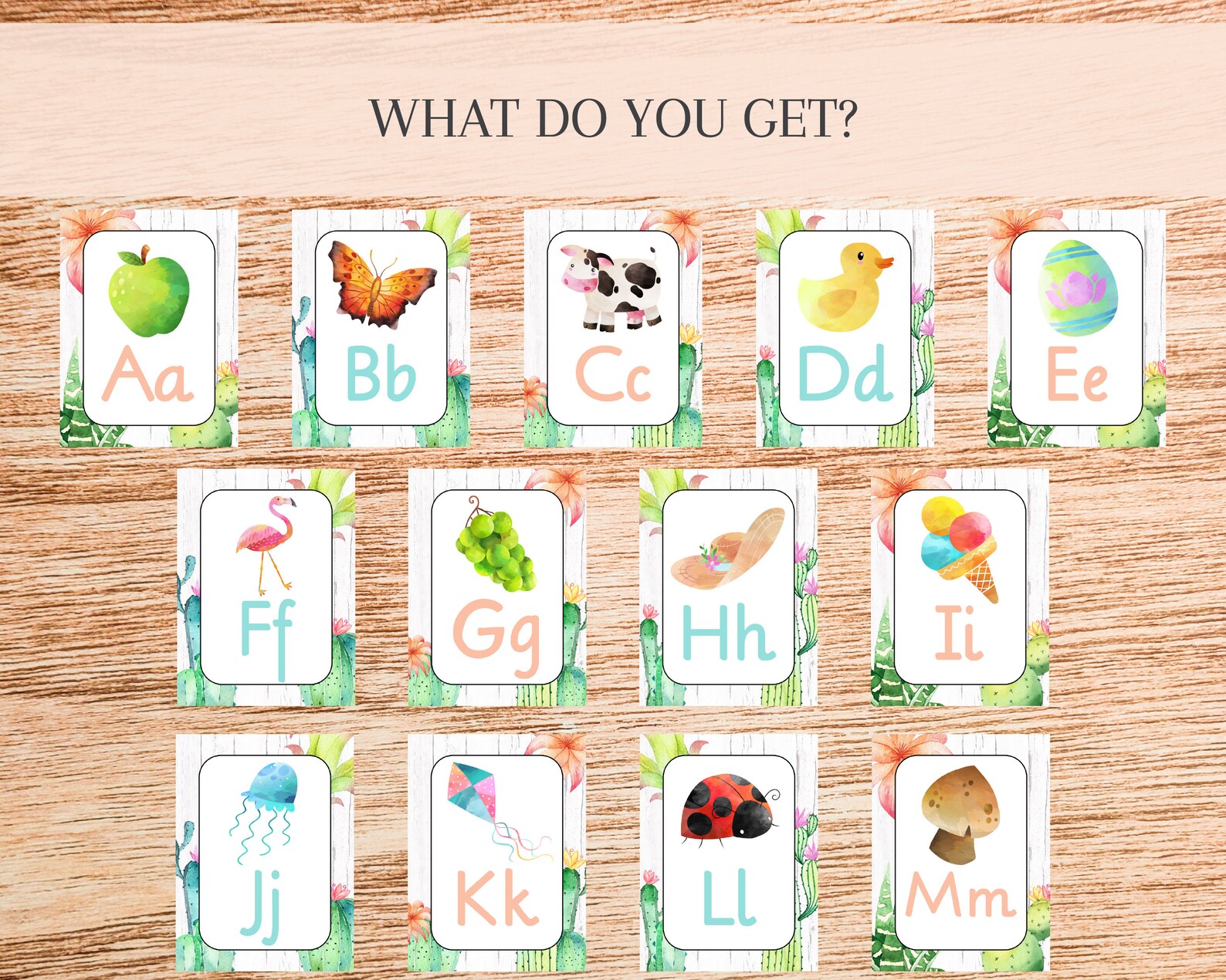 Watercolour Alphabet Preschool Printable Posters Kindergarten - Etsy