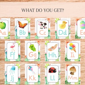 Watercolour Alphabet Preschool Printable Posters Kindergarten | Etsy