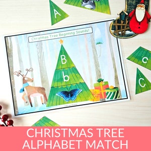Christmas Tree Alphabet Matching Activity, Holiday Tree ABC, Toddler ...