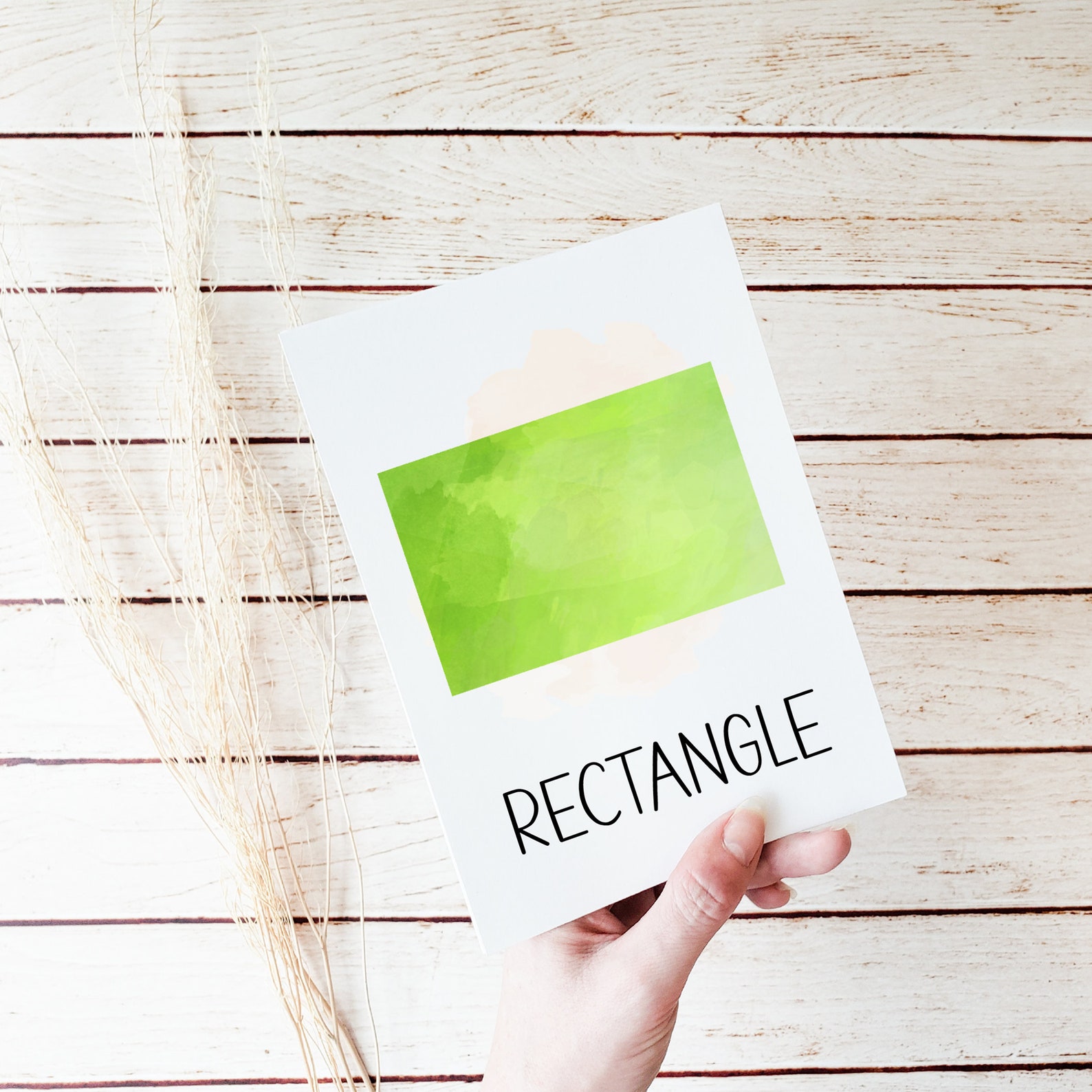 Watercolor 2D Shapes Flashcards Preschool Printables - Etsy