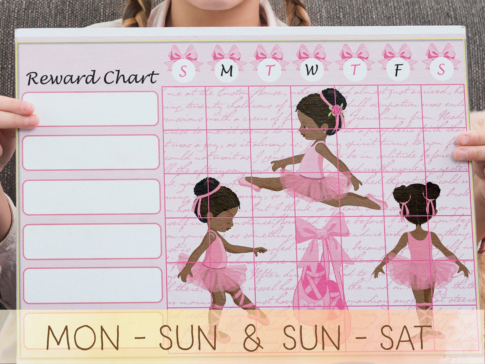 Ballet Chore Chart Toddler Reward Chart Editable Printable - Etsy UK