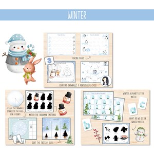 Seasons Busy Book Printables, Set of 4 Homeschool Toddler Busy Books ...