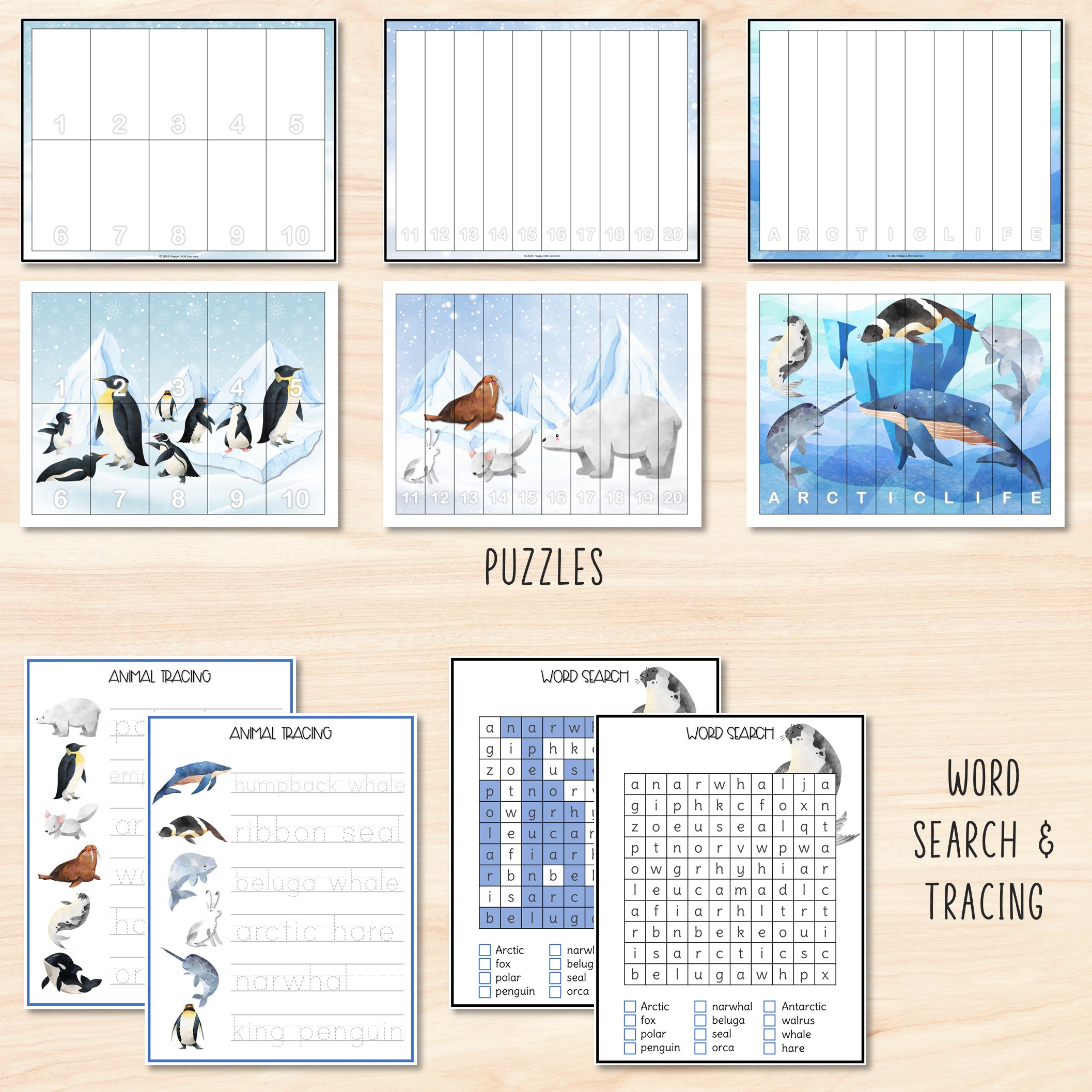 Polar Animal Learning Pack, Arctic Animals Unit Study, Winter Penguin ...