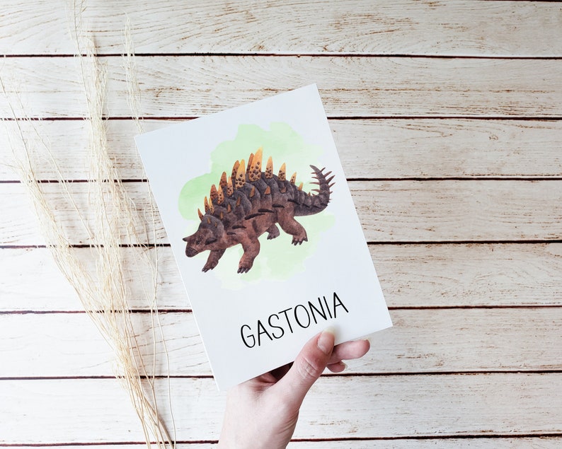 Dinosaur Flashcards Preschool Printables Watercolor - Etsy