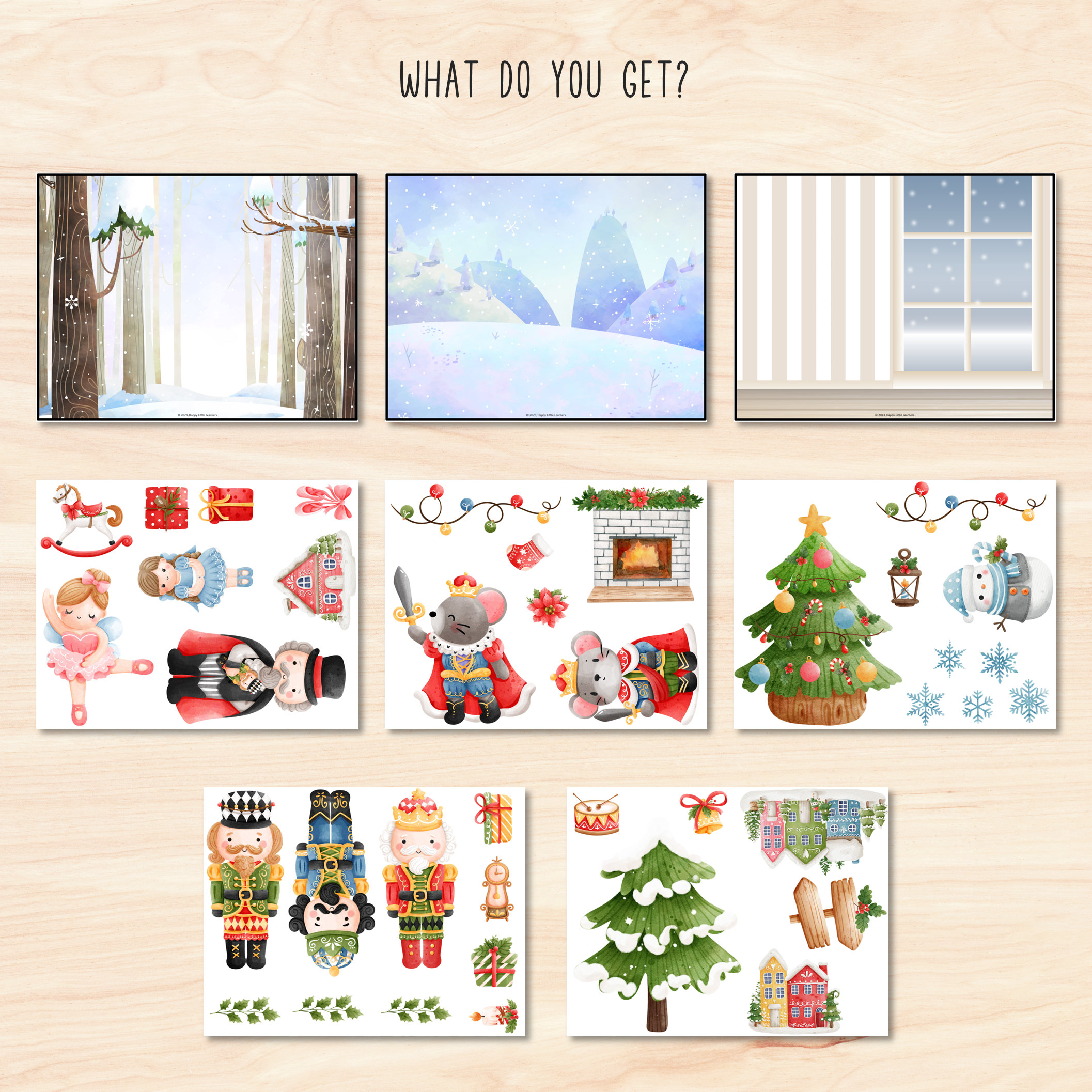 Christmas Nutcracker Playset, Xmas Pretend Play Fun, Toddler Winter ...