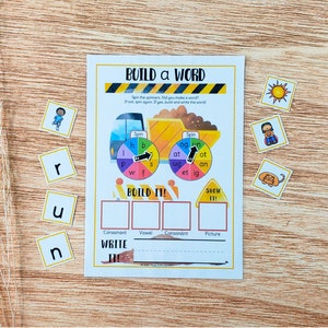 CVC Printable Reading Game, Beginning Phonics Sight Word Practice, Busy ...