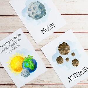 Solar System Planet Flashcards Preschool Printables, Montessori Space ...