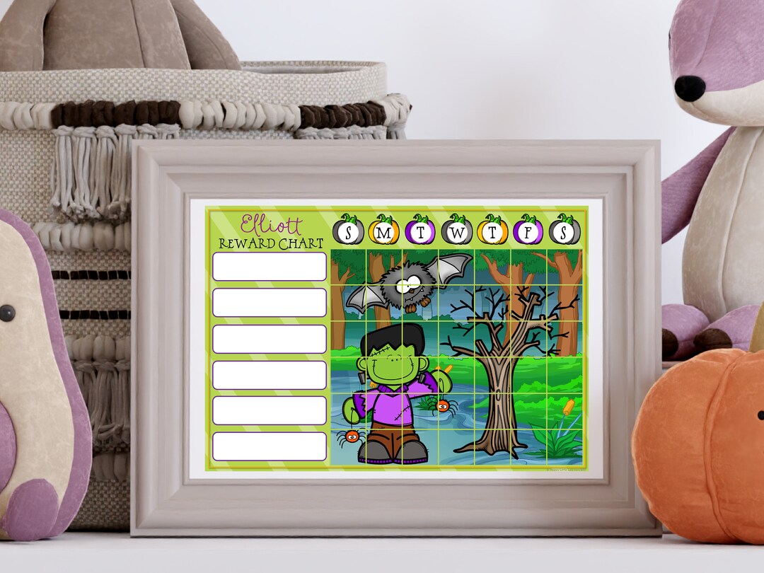 Monster Chore Chart | Toddler Reward Chart | Editable Printable ...