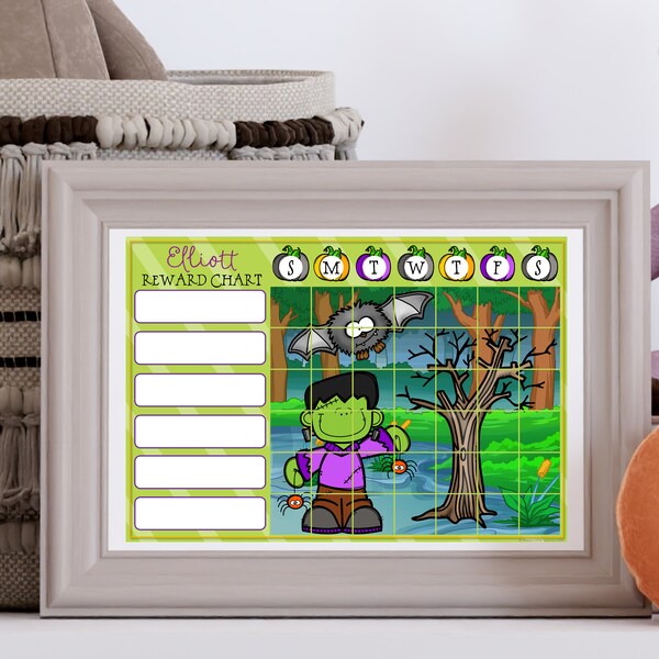 Printable Chore Chart Monster - Etsy
