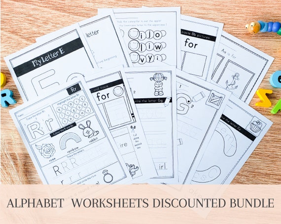 Preschool Printables Alphabet Worksheets Kindergarten ABC | Etsy