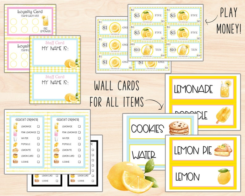 Lemonade Stand Dramatic Play Printable, Summer Pretend Play ...