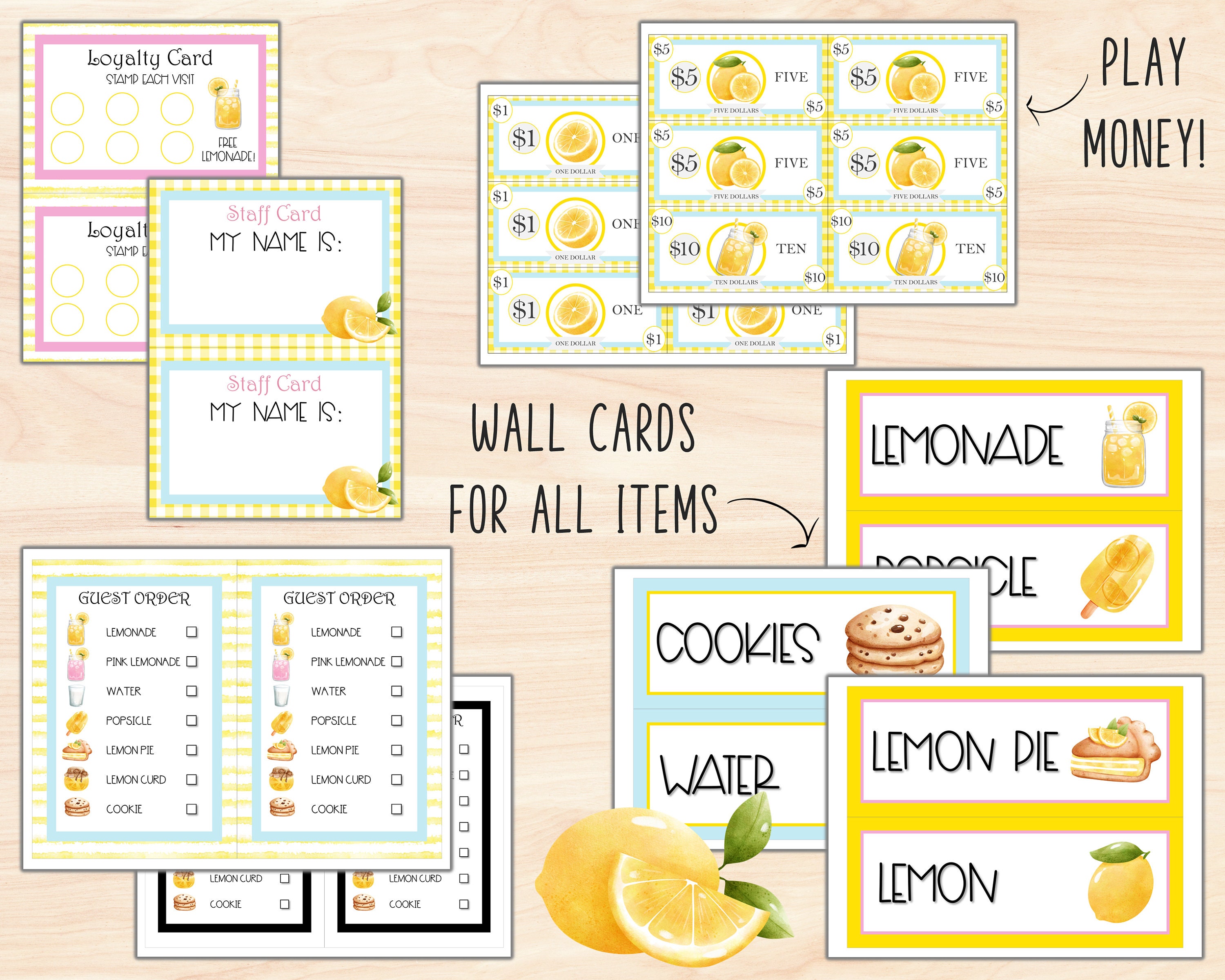 Lemonade Stand Dramatic Play Printable, Summer Pretend Play ...