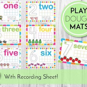 Numbers 1 - 20 Play Doh Mats, Printable Numbers Worksheets, Preschool ...