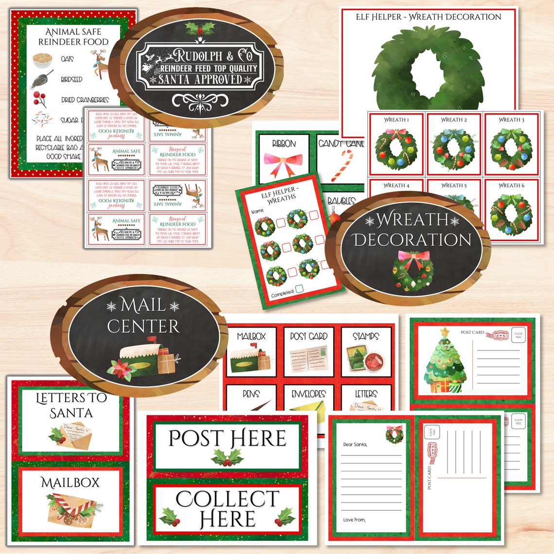 Santa's Workshop Dramatic Play, Christmas North Pole Printable Pretend ...