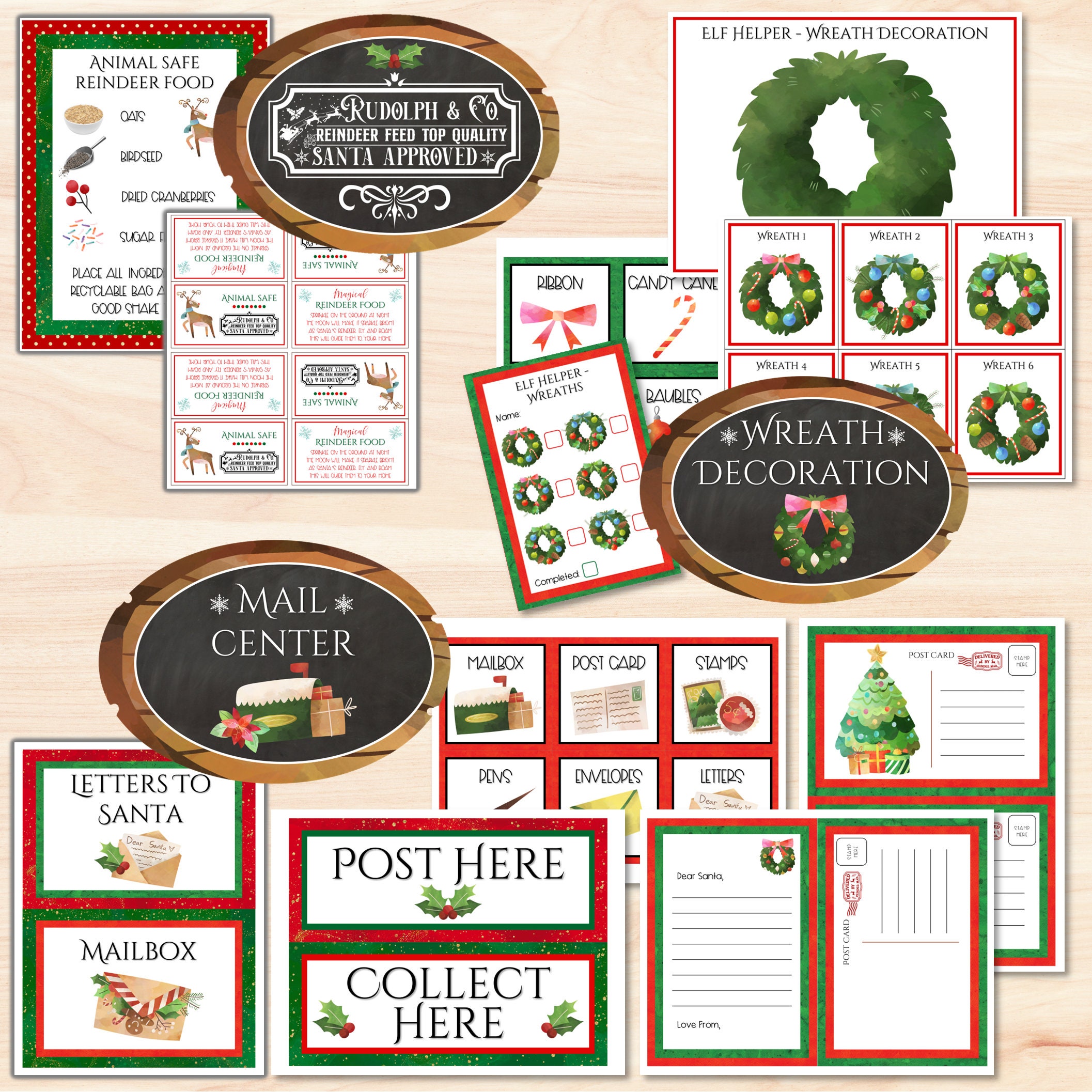 Santa's Workshop Dramatic Play, Christmas North Pole Printable Pretend ...