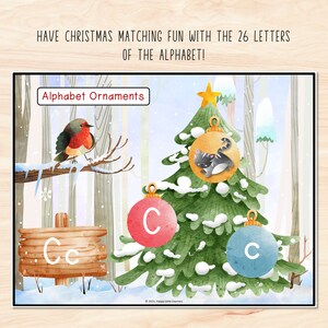 Christmas Ornament Alphabet Toddler Matching Activity, Prek Kids Fun ...