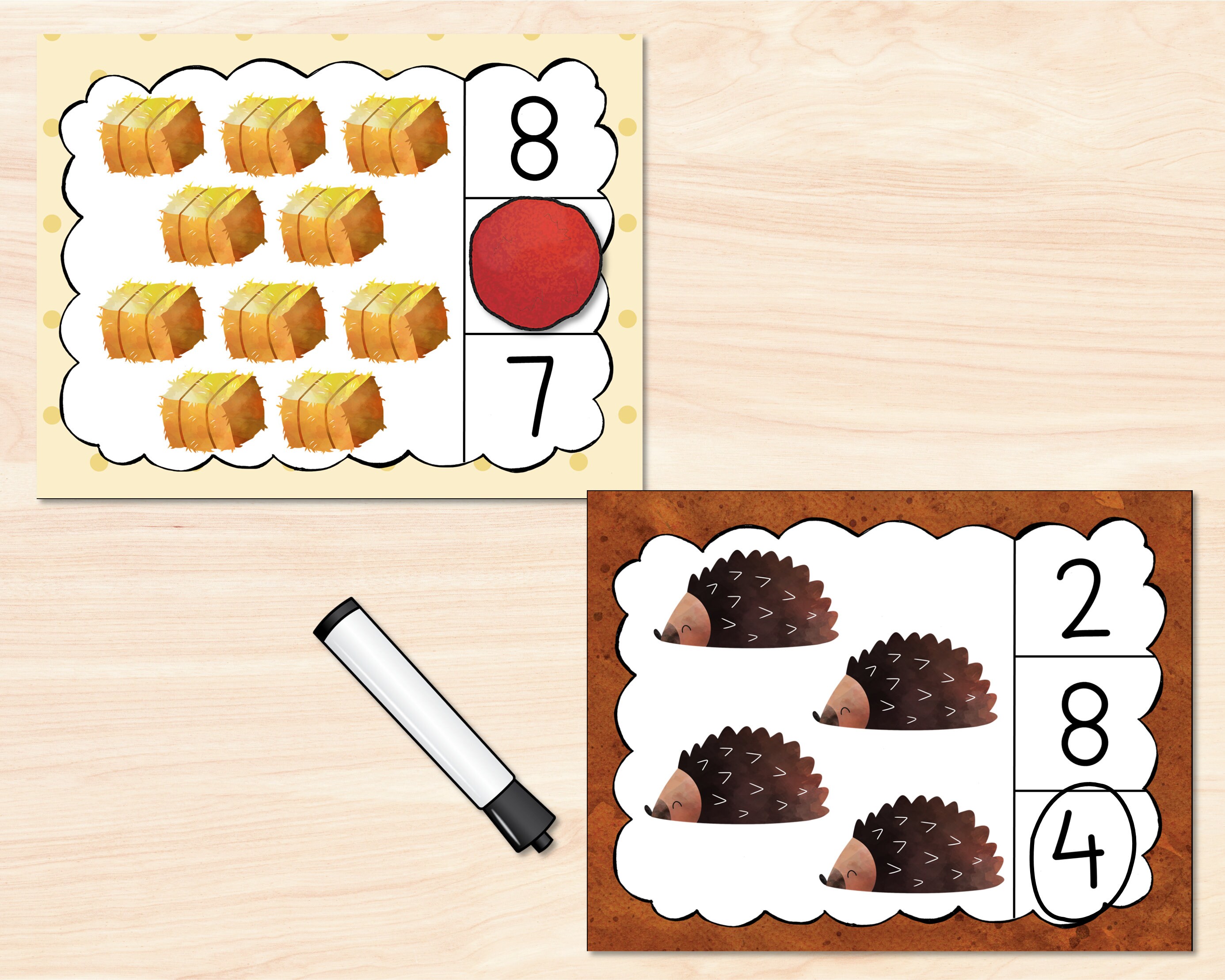 Fall Numbers 1-20 Clip Cards Autumn Task Cards Toddler - Etsy