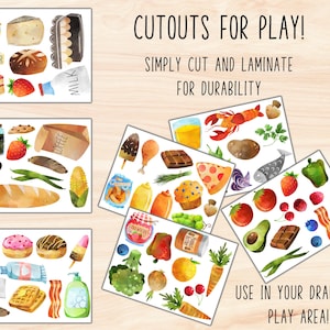 Grocery Shop Dramatic Play, Pretend Play Printable, Groceries Pretend ...