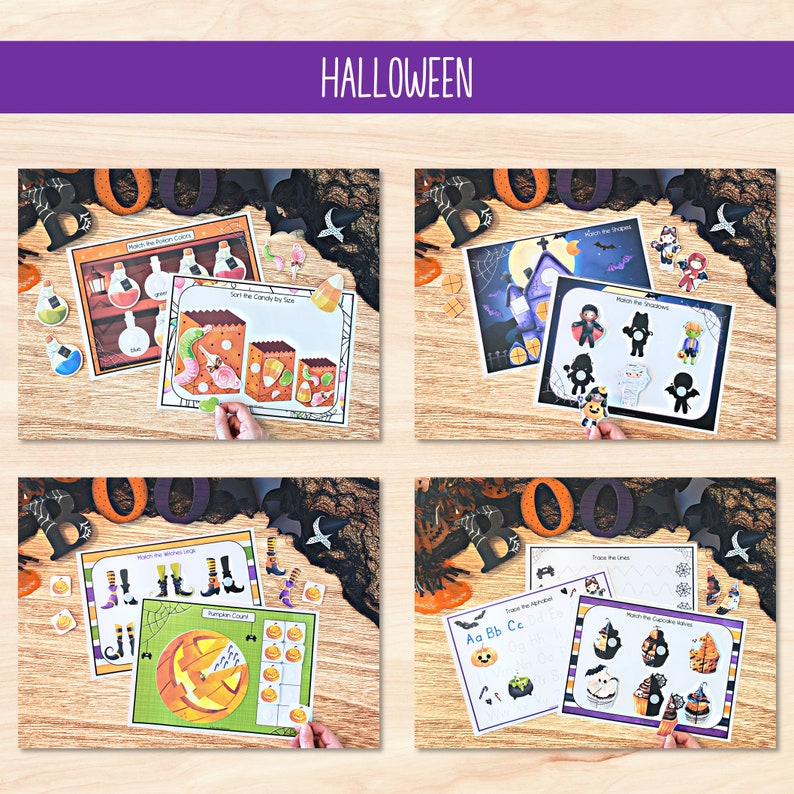 Holiday Busy Book Printables, Set of 3 Homeschool Toddler Busy Books ...